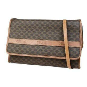 Celine Sac bandouli&egrave;re vintage Macadam Pre-owned - Femme - Pre-owned - Brun - Taille: ONE Size