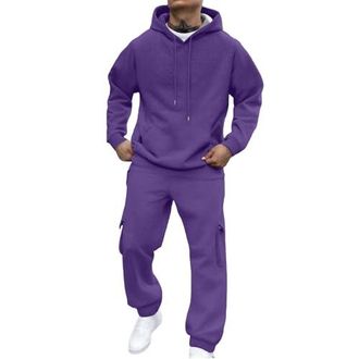 Generic Survetement Homme,Jogging Ensemble Respirant et Confortable, Surv&ecirc;tement Homme, Sweat &agrave; Manches Longues et Sportswear pour Gym et Jogging &Eacute;l&eacute;gant Comb