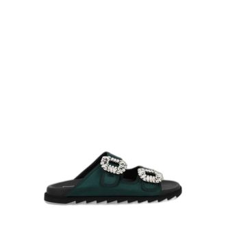Roger Vivier Slidy Viv Sandalen - - Shoes - unisex - Gr&uuml;n - 41 EU