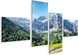 Islandburner Bild auf Leinwand Karwendelgebirge In &Ouml;sterreich Europ&auml;ische Alpen Bilder Wandbilder Poster