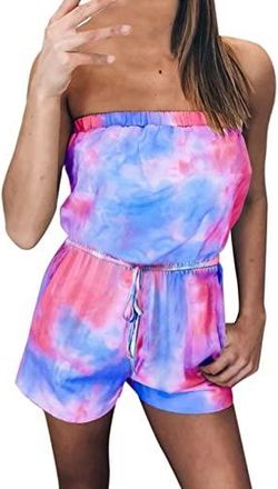 Generic Combinaison Femme Confortable Combinaison Une Pièce pour Femmes Mode Chic Couleur Unie Grande Taille Overalls avec Poches Casual Loose Large Ample Com