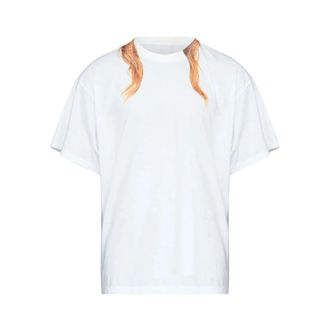Maison Margiela Bedrucktes T-Shirt mit Rundhalsausschnitt - - Tops - Herren - Wei&szlig; - S