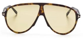 Tom Ford Eyewear TF1211 Tortoiseshell Aviator Sunglasses - Brown