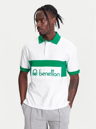 Benetton United Colors Of Benetton Poloshirt 3MCYU301U Wei&szlig; Regular Fit