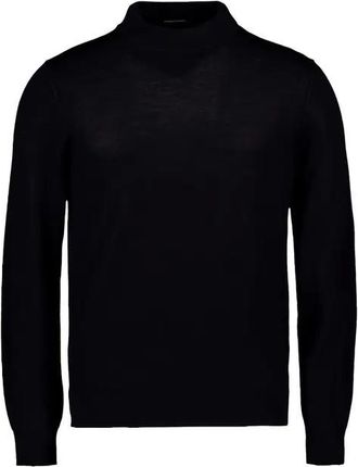 Strellson Herren Pullover schwarz Merinowolle unifarben