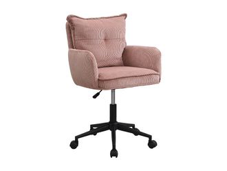 Pascal Morabito Bürostuhl höhenverstellbar - Cord - Rosa & Schwarz - BATARU