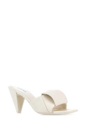 Loewe Origami Slide 85 Mule Sandal - White