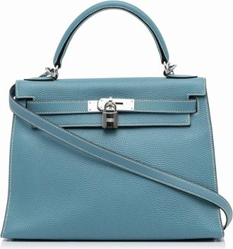 Hermès Hobo Bags - Togo Kelly Sellier Mou 28 - Gr. unisize - in Blau - für Damen