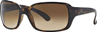 Ray-Ban Damen Rb4068 Sonnenbrille, Braun (Gestell: Braun (Shiny Havana), Gl&auml;serfarbe: Braun Verlauf 710/51), Large (Herstellergr&ouml;&szlig;e: 60) EU