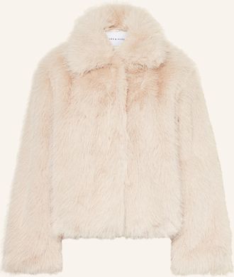 Mrs & Hugs Mrs & Hugs Kunstfell-Jacke weiss