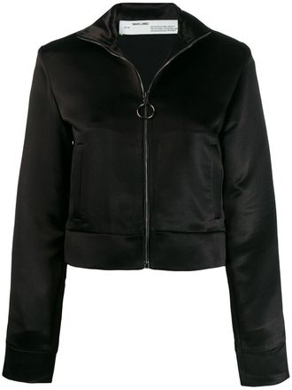 Off-white veste zipp&eacute;e &agrave; bandes logos - Noir