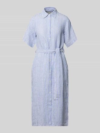 GANT Hemdblusenkleid aus Leinen mit Bindeg&uuml;rtel
