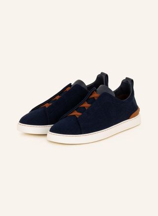 Ermenegildo Zegna Zegna Slip-On-Sneaker Triple Stitch blau