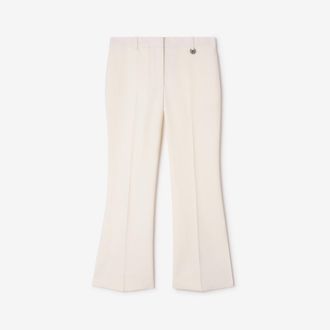 Burberry Pantalon court &eacute;vas&eacute; en laine, Size: 14