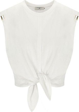 Elisabetta Franchi TOP AVEC NOEUD BLANC ELISABETTA FRANCHI