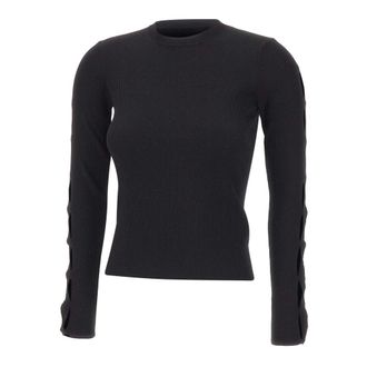 Kaos Kaos, Femme, Pulls, Noir, Taille: 38 FR Pulls &agrave; col rond