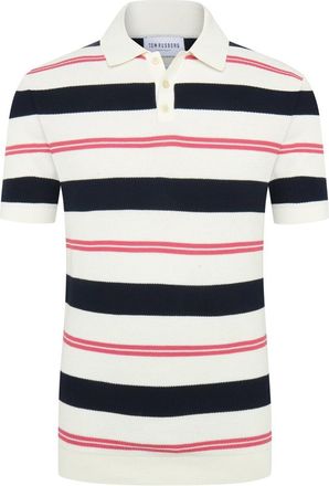 Tom Rusborg Poloshirt aus Baumwolle mit Blockstreifen in