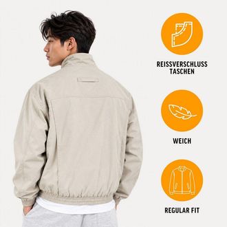 Smilodox Outdoorjacke Tybrin Sportjacke, Regular Fit, Trackjacke mit Stehkragen, Gymwear Rei&szlig;verschluss, elastischer Saum, Druckknopftaschen, Baumwollfutter