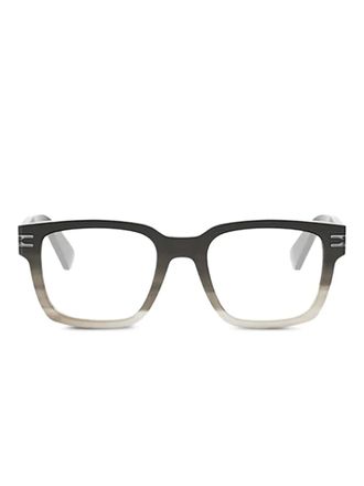Bulgari lunettes de vue &agrave; monture rectangulaire - Gris