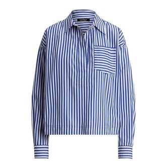 Ralph Lauren Femme, Blouses et Chemises, Bleu, Taille: 40 FR Chemise Ray&eacute;e
