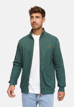 Indicode Sweatjacke Herren INGuadalupe Cardigan Herrenstrickjacke mit dezentem Logoprint auf der Brust
