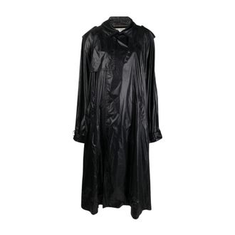 Saint Laurent Nylon Trenchcoat - - Coats - Damen - Schwarzk - S
