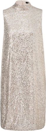 Comma Minikleid Kleid Mesh-Kleid mit Pailletten