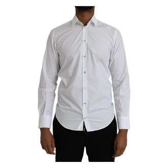 Dolce & Gabbana Wei&szlig;es Baumwoll-Martini-Hemd Kleid - - Shirts - Herren - Wei&szlig; - XS