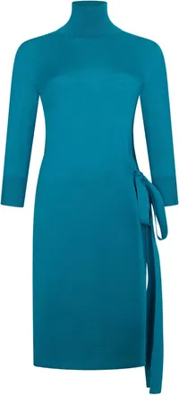 Malo Kleid mit Rollkragen - Blau