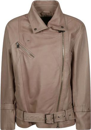 Pinko Pinko, Femme, Vestes, Beige, Taille: 36 FR Candy Biker Jacket