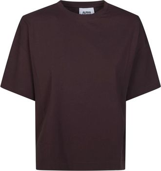 Alpha Studio Femme, Tops, Brun, Taille: 36 FR Boxy COT Stretch