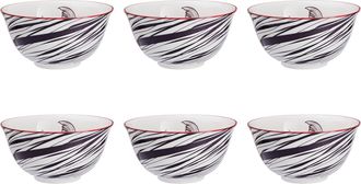 Butlers 4er Schalen Set 520ml - ORNAMENTS - Bunte Porzellanschalen mit gemustertem Dekor | M&uuml;slischalen im orientalischen Design | Sp&uuml;lmaschinengeeignet