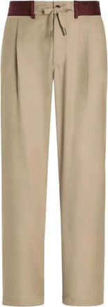 Dolce & Gabbana Woll-Canvas-Hose - - Trousers - Herren - Beige - M