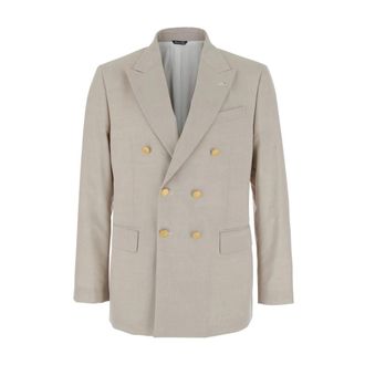Reveres 1949 Doppelreihige Jacke - - Suits - Herren - Beige - L