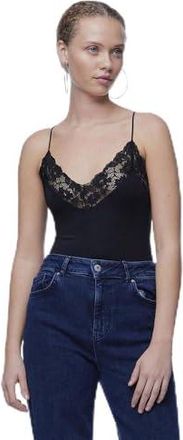 Pieces PCKORNELIE Strap Bodystocking Noos Body, Noir, XL Femme