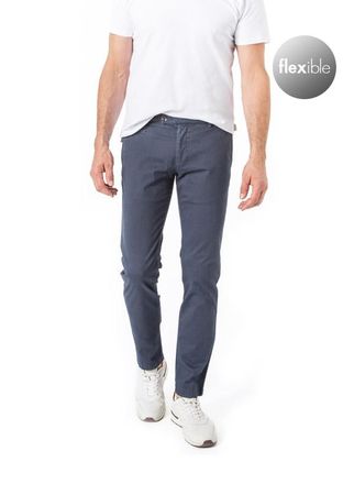 Bugatti Herren Chino blau Baumwolle