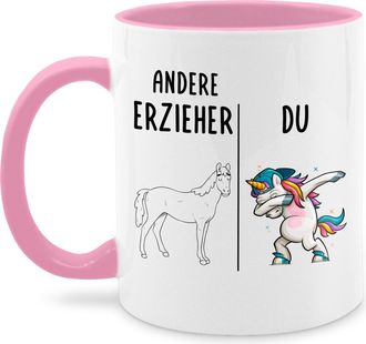 Shirtracer Tasse Tassen 325ml - Andere Erzieher Dabbing Einhorn | Erzieher Geschenk | Dankeschön Geschenk Erzieher | Kindergarten Erzieher Abschiedsgeschenk | Ki