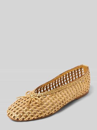 Inuovo Ballerinas aus Leder-Mix in Flecht-Optik