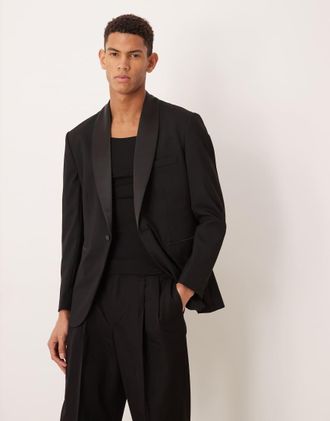 Abercrombie & Fitch Blazer de costume ajust&eacute; - Noir