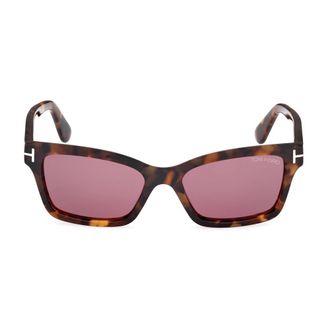 Tom Ford Rechteckige Havana Sonnenbrille - - Accessories - Damen - Braun - 54 MM