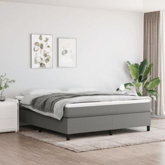 vidaXL Cadre de lit sans matelas gris foncé 180x200 cm tissu Vidaxl