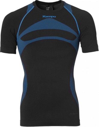 Kempa Unisex Beklædning Teamsport Attitude Pro Shortsleeve Herren T shirt, Schwarz/Kempablau, XL-XXL EU