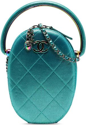 Chanel Hobo Bags - Quilted Metallic Caviar Rainbow Hardware Oval Came - Gr. unisize - in Blau - f&uuml;r Damen