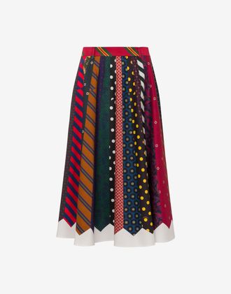 Moschino Jupe en gabardine de coton Archive - Multicoloured