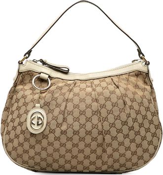 Gucci Hobo Bags - GG Canvas Sukey Shoulder Bag - Gr. unisize - in Braun - f&uuml;r Damen