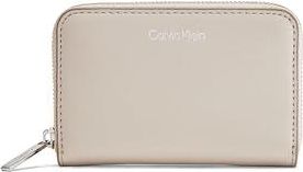 Calvin Klein Foil Logo Medium Zip Around Lv04f1091g, Portefeuilles Femme, Brown (Chateau/Desert Taupe), Taille Unique
