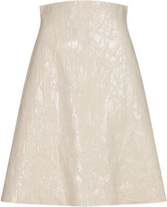 A.W.A.K.E. Jupe textur&eacute;e brillante &agrave; taille haute