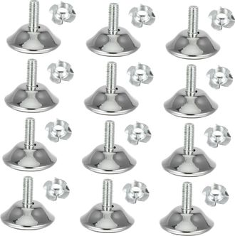 OSALADI 12 Stück Teiliges Verstellbares Möbelfuß Kunststoff pad Höhenverstellbare Möbel nivellierer für Tisch Stuhl Regalbeine rutschfest Bodenschonend für Bü