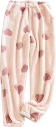 Generic Pantalon de pyjama en polaire pelucheuse pour femme, pantalon de pyjama en flanelle pour femme, pantalon de d&eacute;tente doux, confortable, chaud, v&ecirc;tement