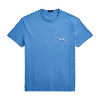 Polo Ralph Lauren Custom Slim Fit Bear Jersey Pocket Tee - - Tops - Herren - Blau - S